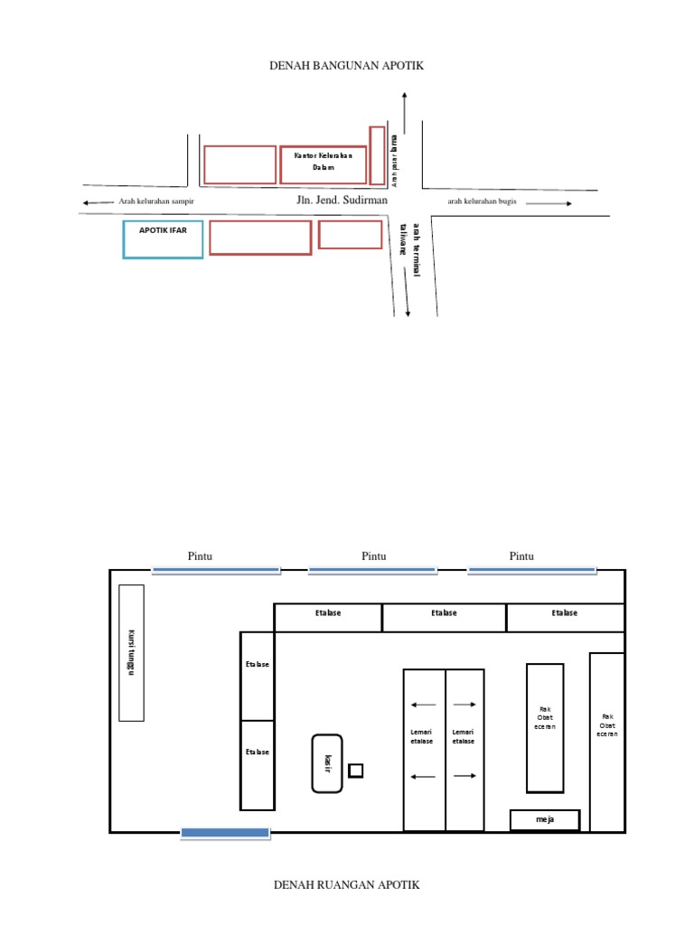 Denah Ruangan dan Lokasi Apotik Ifar | PDF