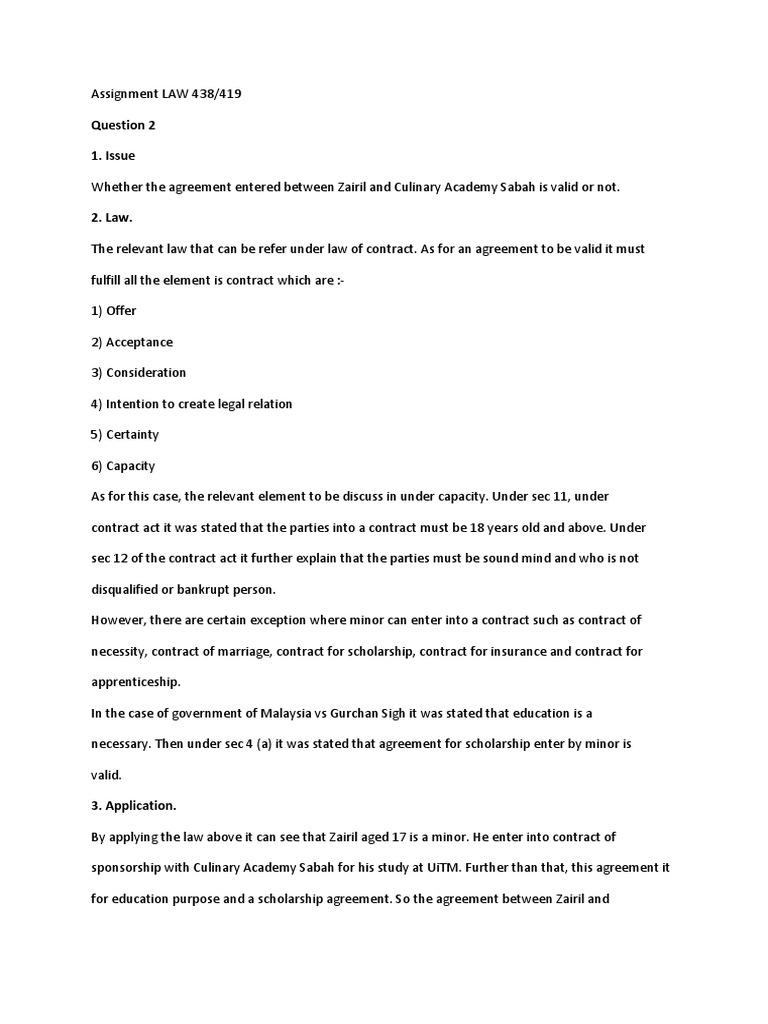 Assignment LAW 438 | PDF