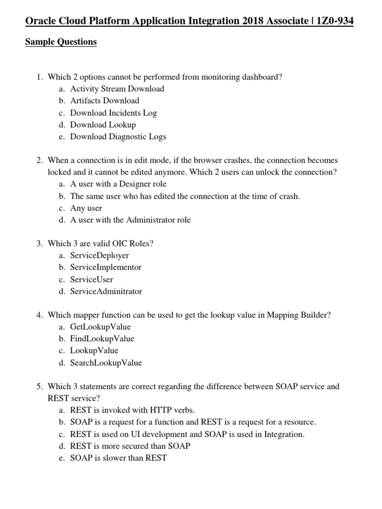 OIC Sample Questions | PDF | Public Key Certificate | Soap