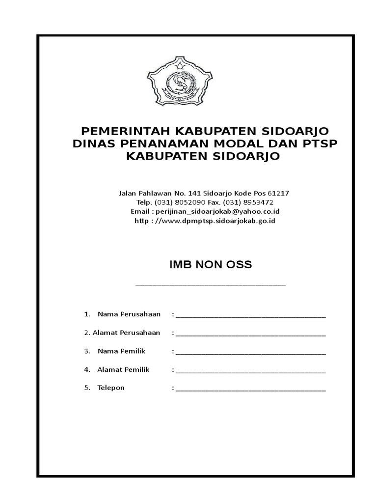 Form Imb Non Oss | PDF