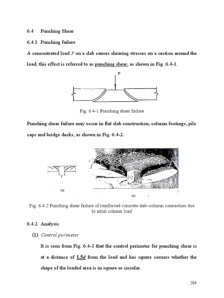 Punching Shear Design Notes | PDF | Continuum Mechanics | Applied And ...