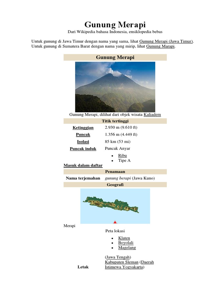 Gunung Merapi | PDF