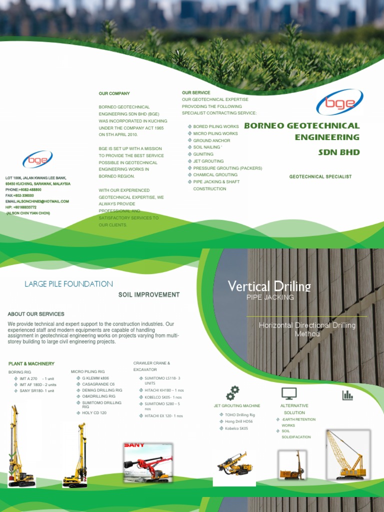 Bge Company Profile (2019) | PDF | Deep Foundation | Building Technology