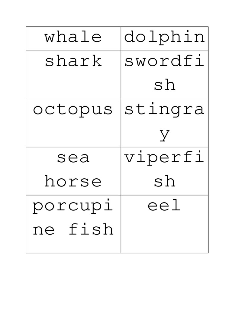 Sea Creature - Label - Y3 | PDF