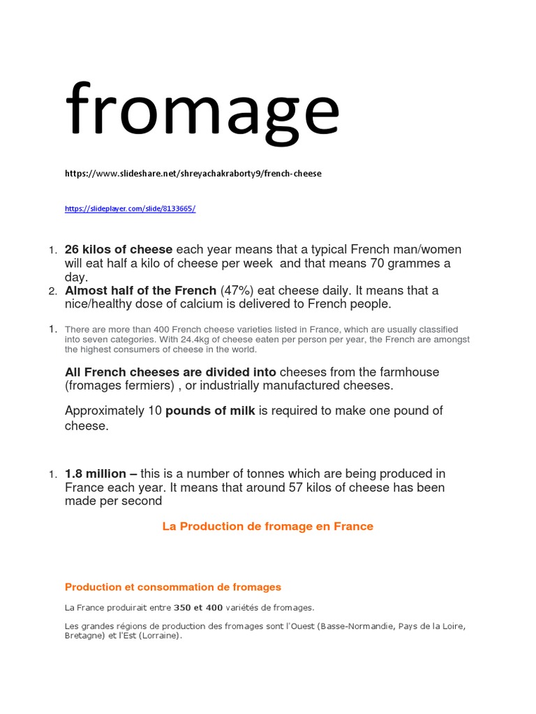 Fromage: 26 Kilos of Cheese Each Year Means That A Typical French Man ...
