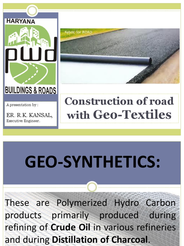 Construction of Road With: Geo-Textiles | PDF | Infrastructure | Civil ...