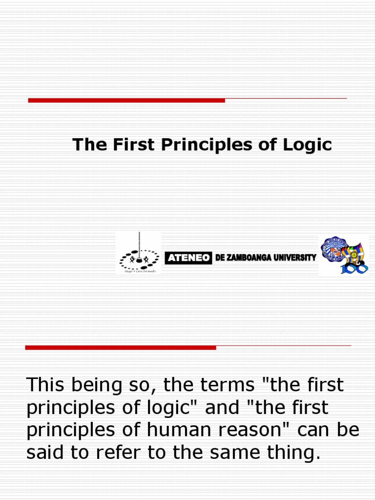 First Principles of Logic Explained | PDF