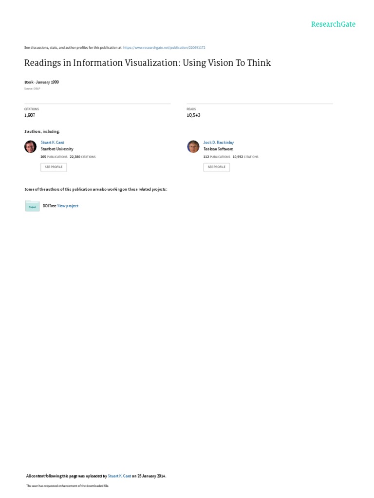 Readings in Information Visualization, Using vision to think | PDF ...
