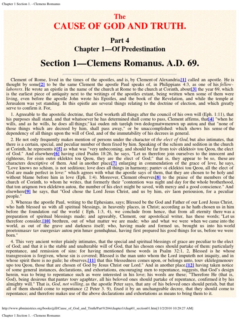Chapter 1 Section 1. - Clemens Romanus | PDF | Repentance | Religious ...