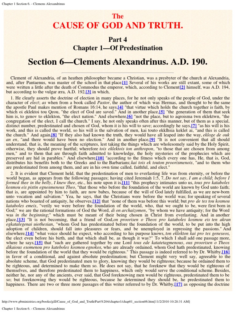 Chapter 1 Section 6. - Clemens Alexandrinus | PDF | Clement Of ...