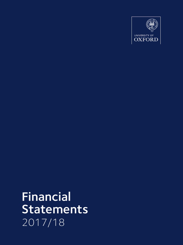 University of Oxford, Financial Statements 2017-2018 PDF | PDF ...