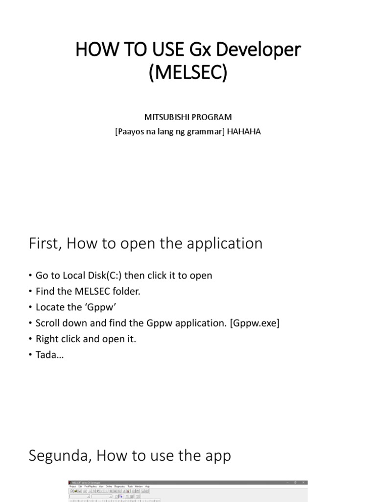 How To Use GX Developer Melsec | PDF | Relay | Programmable Logic ...