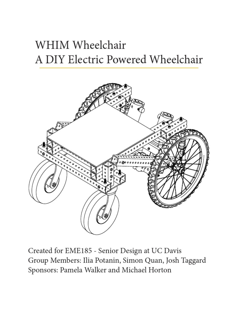 Electric Wheel Chair Drawings PDF | PDF | Drill | Screw