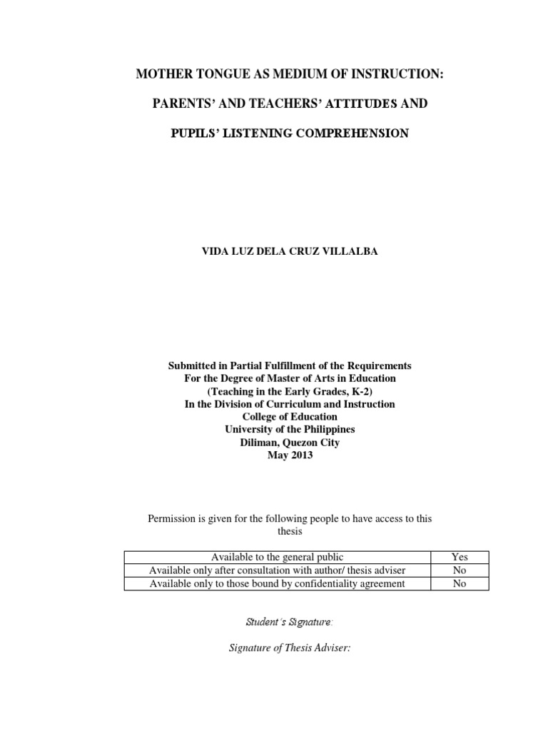 Mother Tongue As Medium of Instruction P PDF | PDF | Multilingualism ...