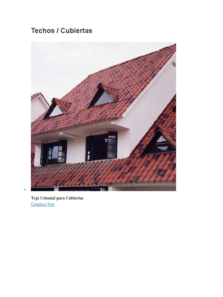 Techos | PDF | Techo | Ingeniería estructural