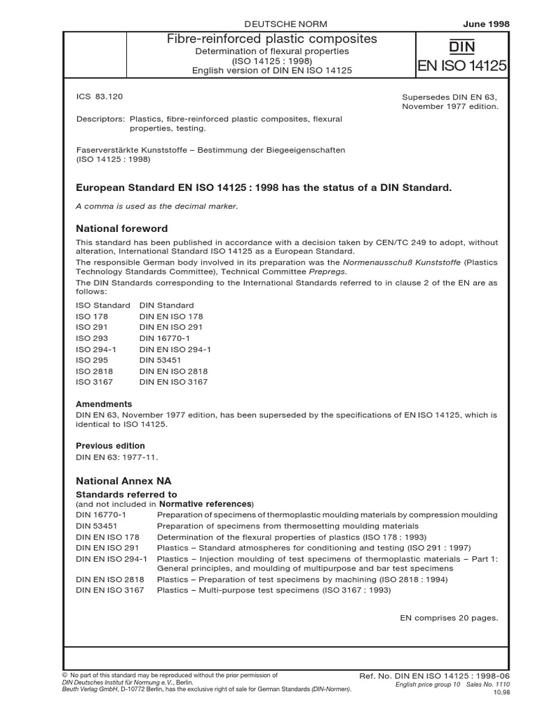 En Iso 14125 - Teste GRP PDF | PDF