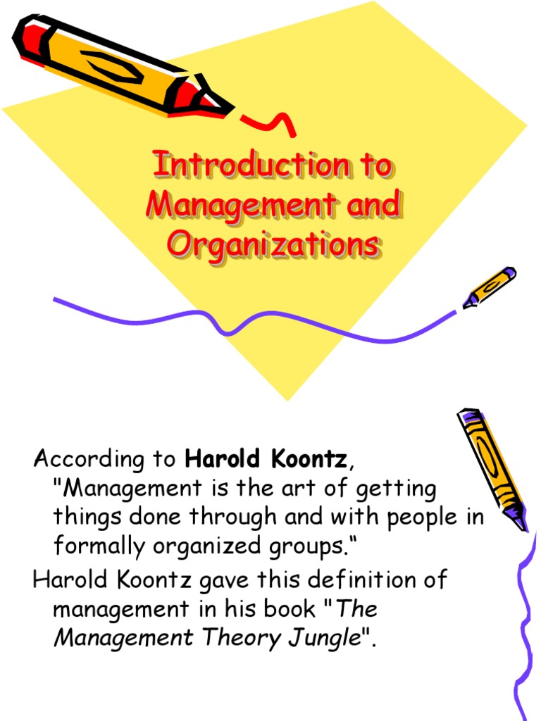 Introduction To Management | PDF | Goal | Leadership