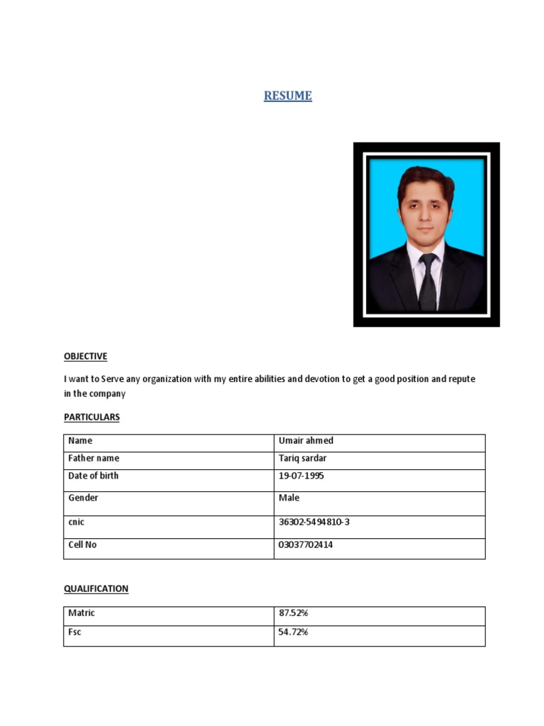 Umair CV | PDF