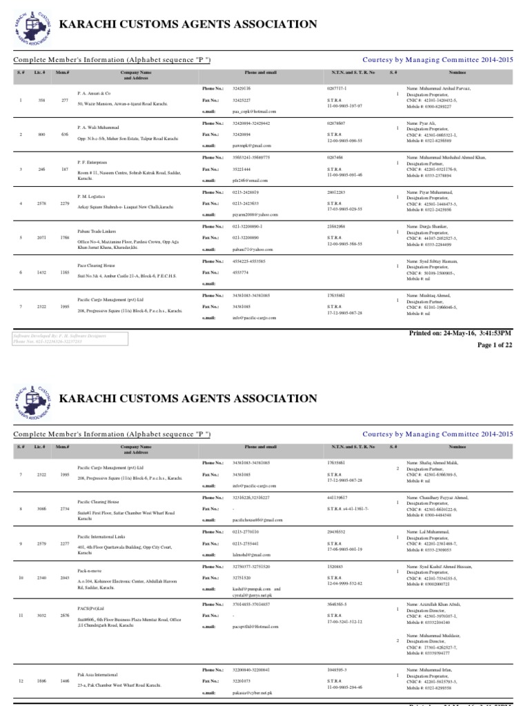 Contact Numbers | PDF | Pakistan