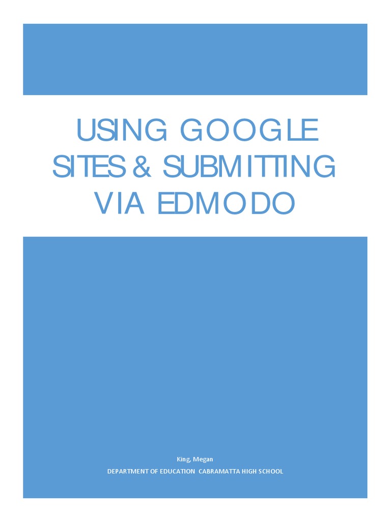 Detailed Instructions On How To Use Google Sites | PDF | Websites ...
