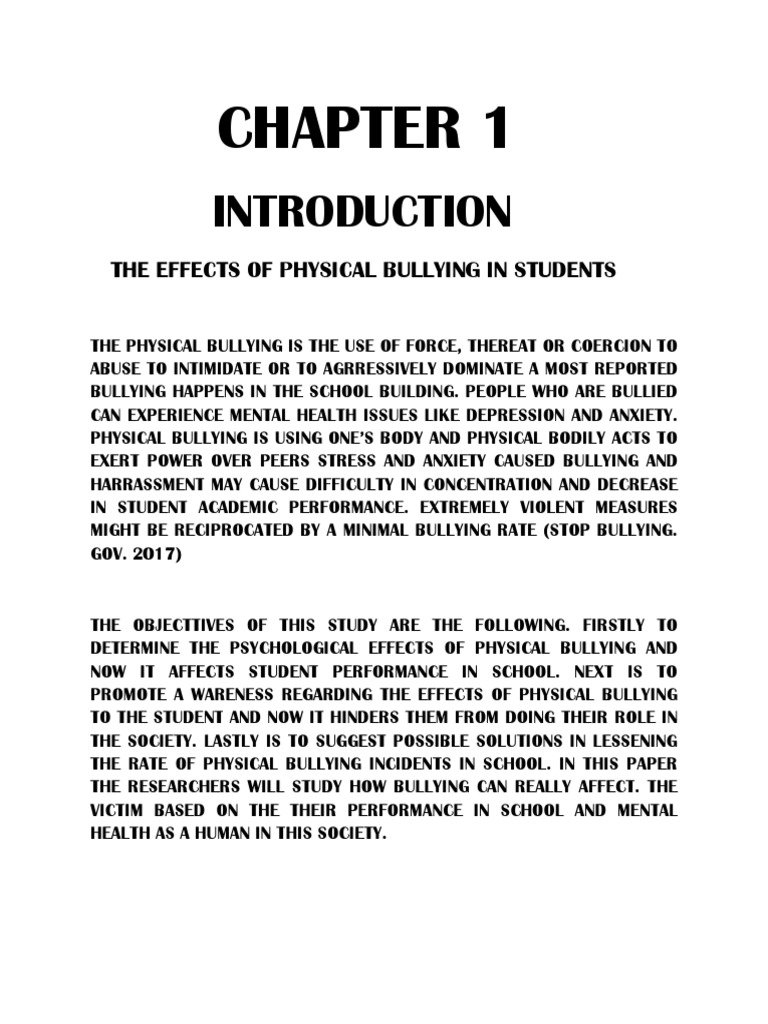 Student Bullying Impact Study | PDF