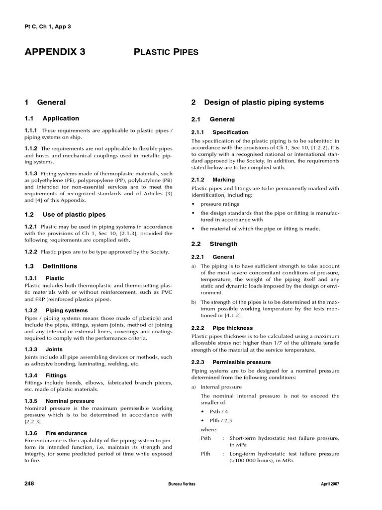 Plastic Pipes | Download Free PDF | Pipe (Fluid Conveyance) | Strength ...