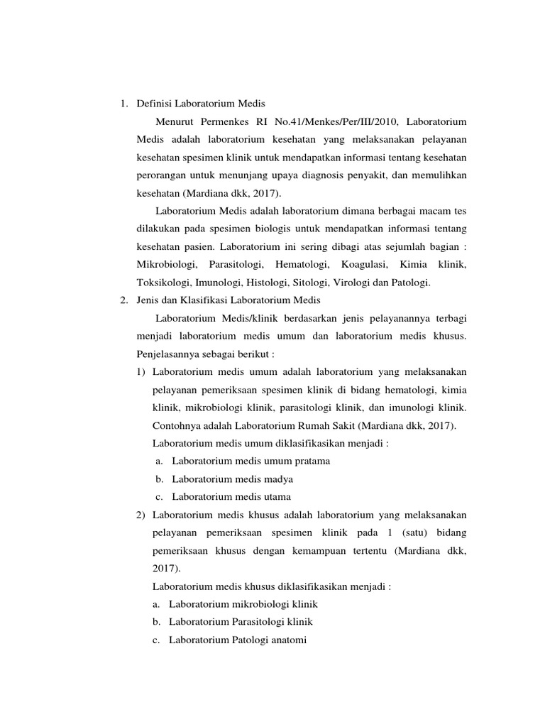 Makalah k3 Laboratorium Medis | PDF