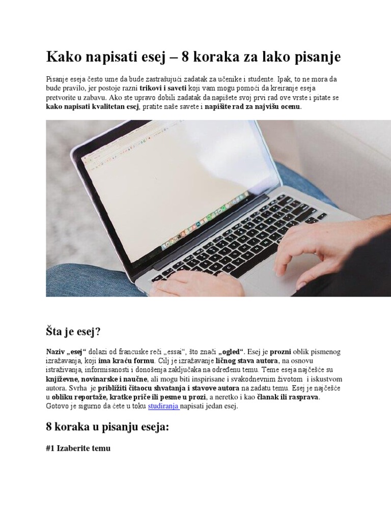 Kako Napisati Esej | PDF