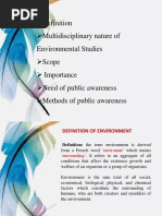 Environmental Studies Notes For Ug 1st Sem PDF | PDF