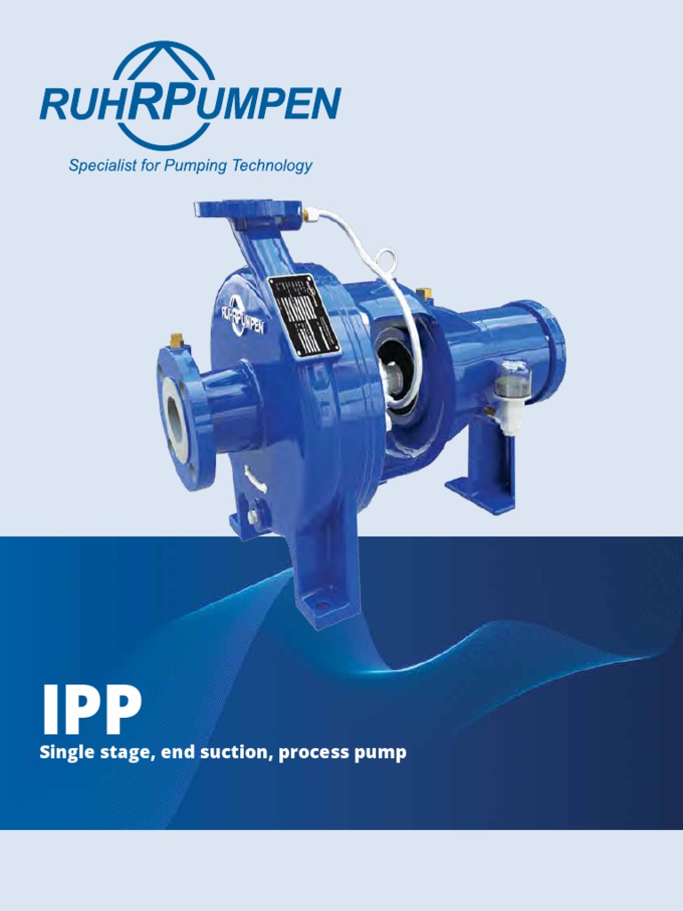 IPP End Suction Pump Brochure en Oct18 | PDF | Pump | Bearing (Mechanical)