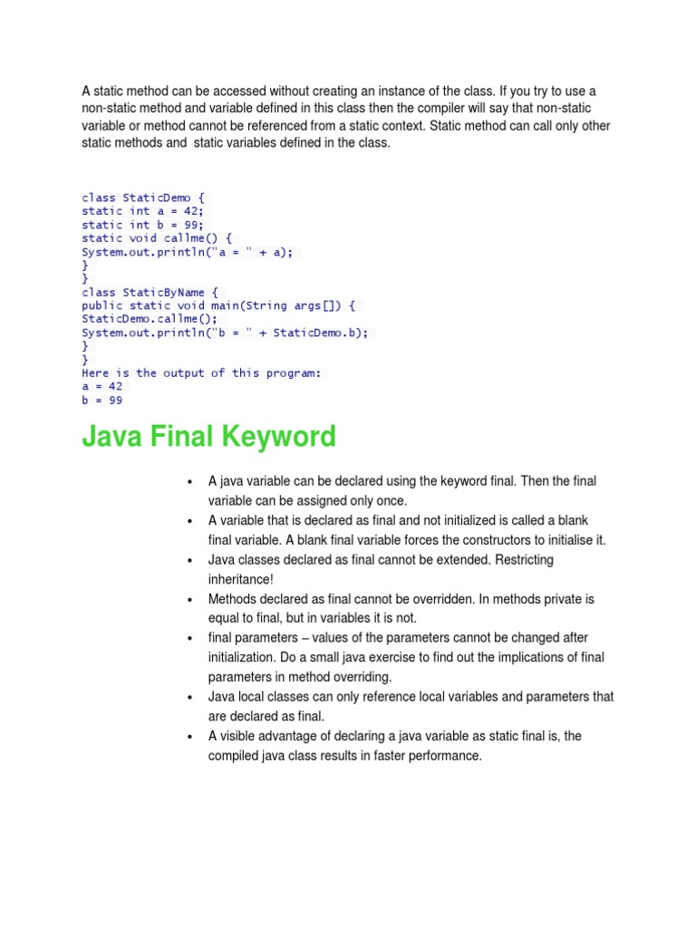 Class Arraydemo Pdf Method Computer Programming Class Computer