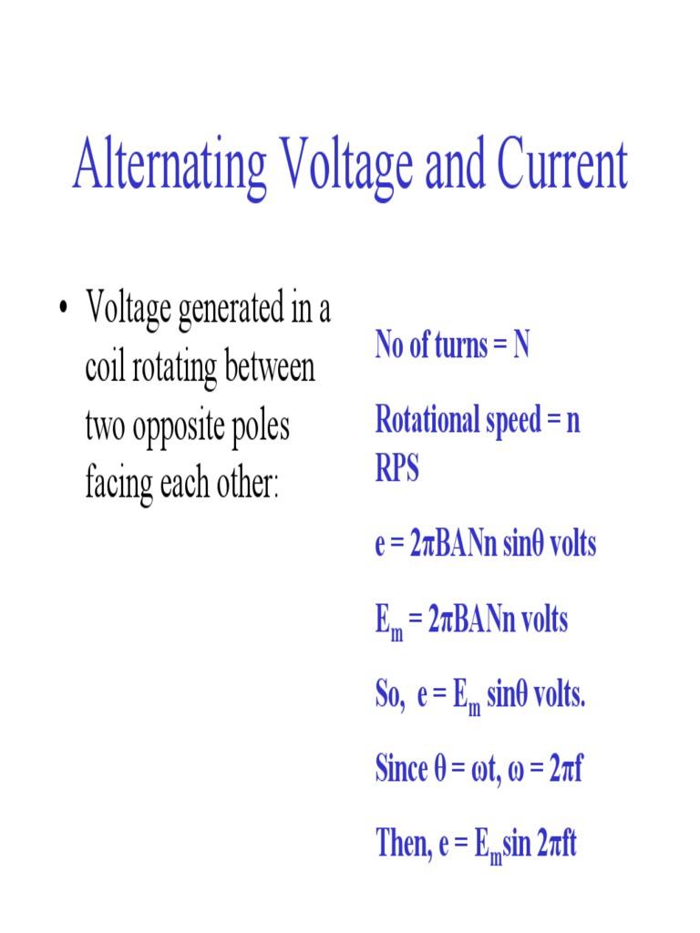 AC Voltage and Current | PDF | Alternating Current | Electromagnetism