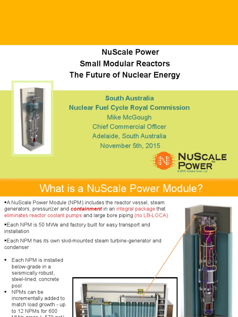 SMR NuScale Power PDF | PDF | Pressurized Water Reactor | Nuclear Power ...