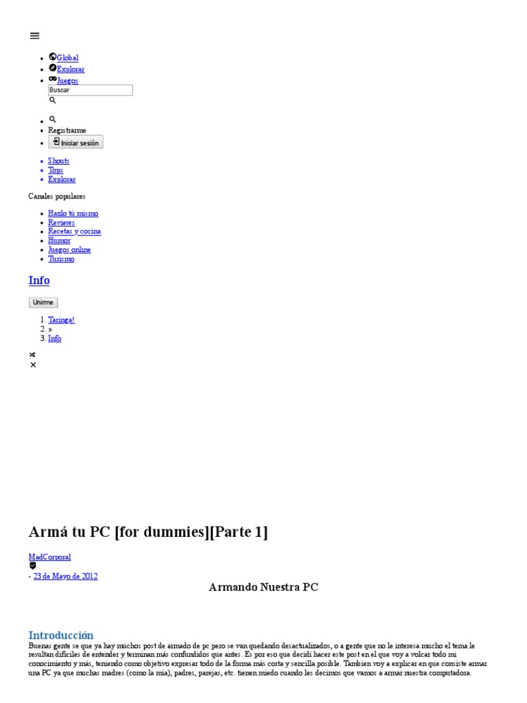 Arma Tu PC para Dummies | PDF | Microprocesador | Disco duro