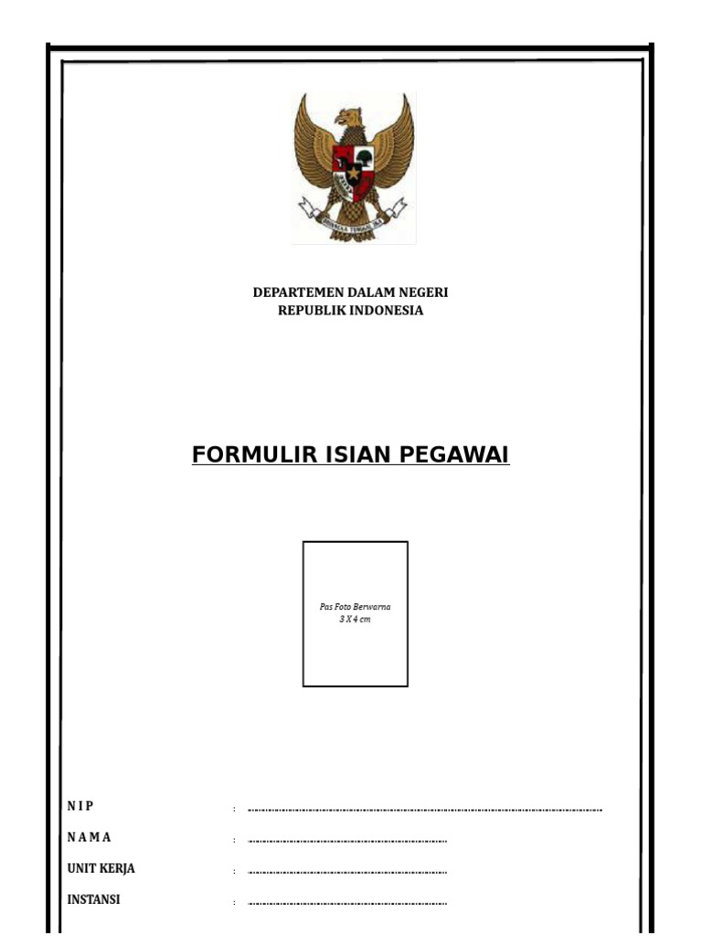 Contoh Formulir Isian Pegawai | PDF