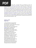 MR Bleaney: (1955) Philip Larkin | PDF