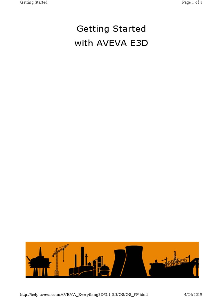 Getting Started With AVEVA E3D | PDF | Specification (Technical ...