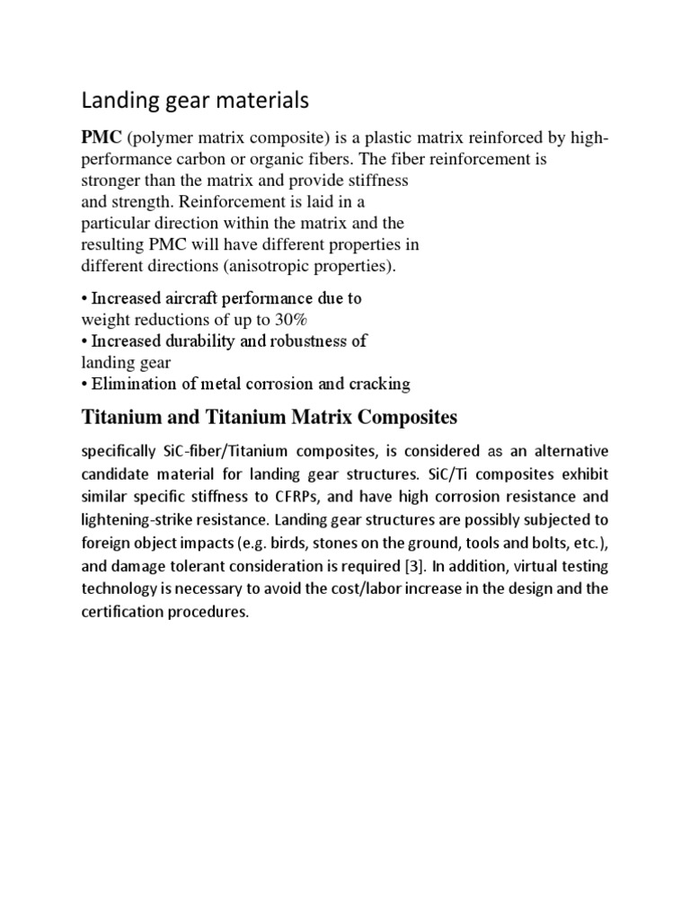 Landing Gear Materials | PDF