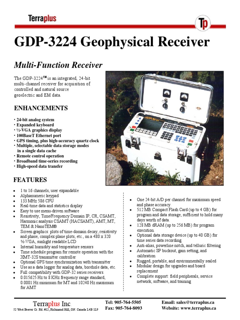GDP-3224 Geophysical Receiver | PDF | Analog To Digital Converter | Sampling (Signal Processing)