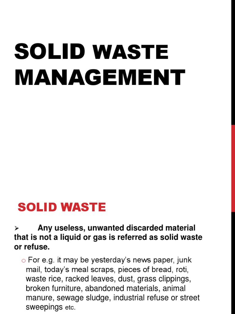Solid Waste Management | PDF | Recycling | Biogas