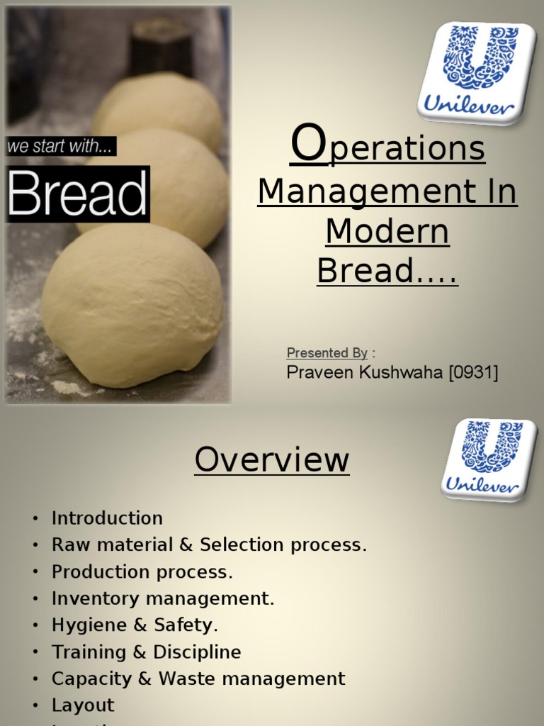 Operations Management in Modern Breads | PDF | Breads | Hygiene