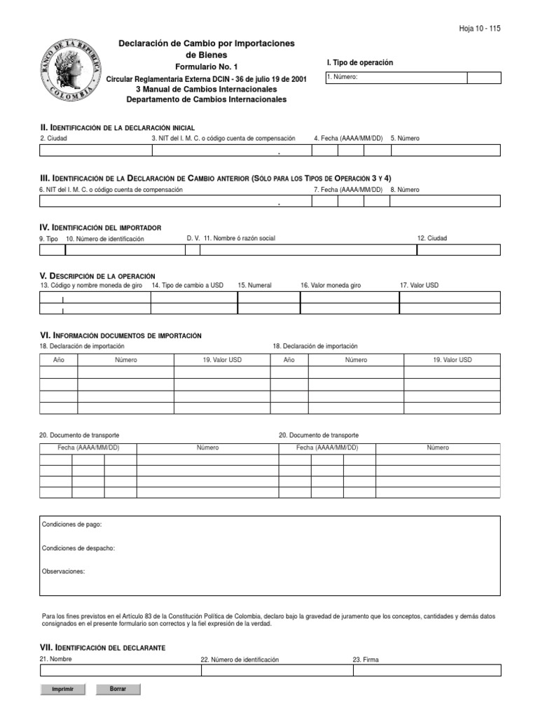 Formulario 1 | PDF | Dólar de los Estados Unidos | Business