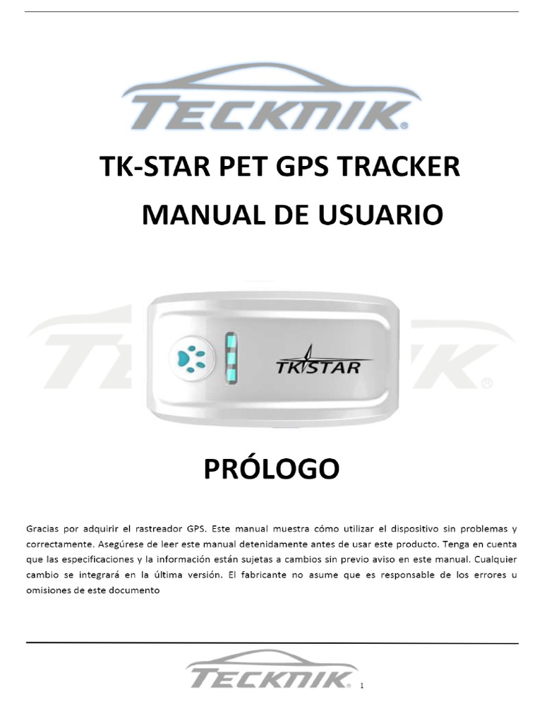 Tk-Star Pet Gps Tracker Manual de Usuario PDF | PDF