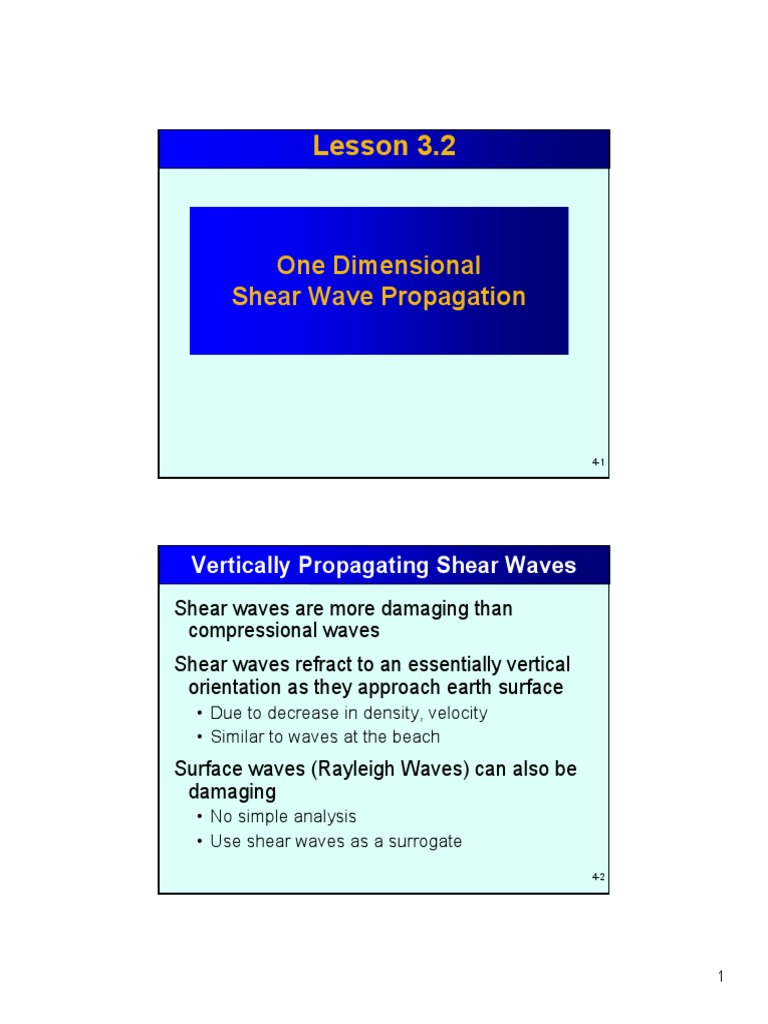 Period 3 - 2 - 1-D Wave Propagation Theory PDF | PDF | Waves | Young's ...
