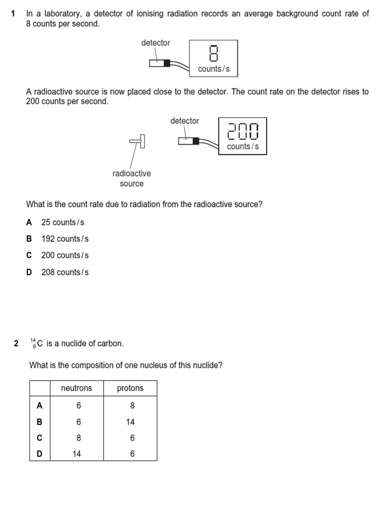 Nuclear Physics Igcse | PDF | Atomic Nucleus | Radioactive Decay