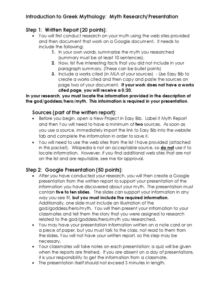Greek Mythology Research Presentation 2015-16 | PDF | World Wide Web ...