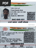 Editable Adhar Card Templets | PDF