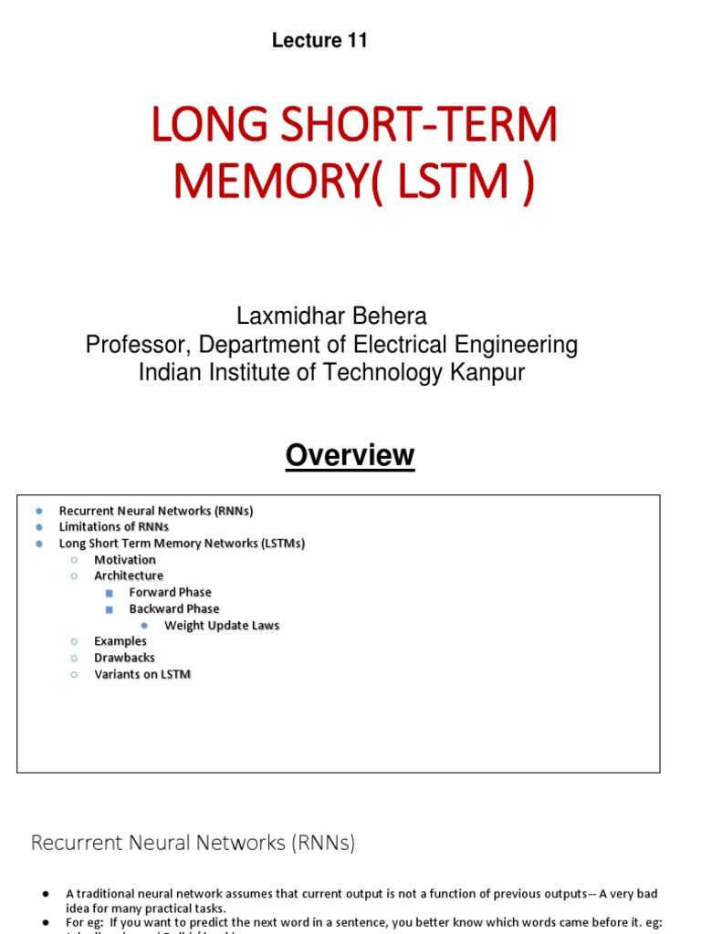 Long Short-Term Memory (LSTM) | PDF | Computational Science | Cybernetics