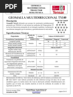 Ficha Tecnica Geomallas Triax TX160 | PDF | Química