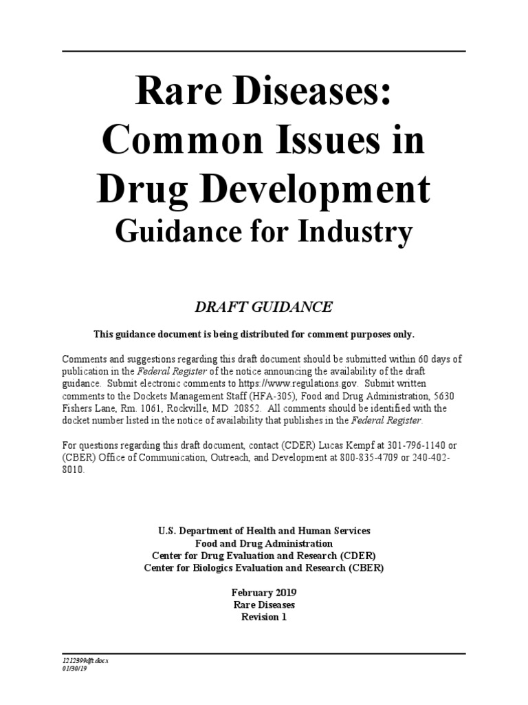 FDA Guideline Rare Diseases | PDF | Clinical Trial | Drug Development